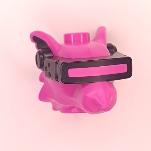 LEGO PART 65073pr3024 Minifig Head Special with Black Visor / VR ...
