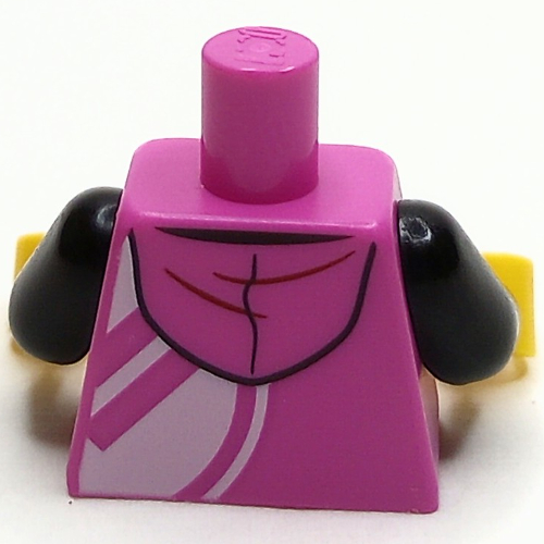 LEGO PART 973c03h01pr6609 Torso, Hoody, Dark Pink Symbol On White ...
