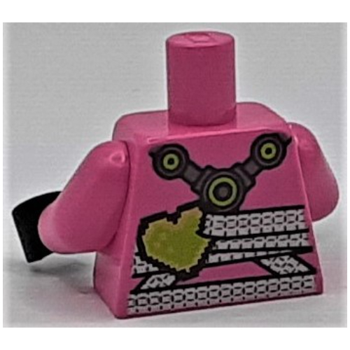 LEGO PART 973c36h03pr9765 Torso Armor, Black Chest Plate, Pixelated ...