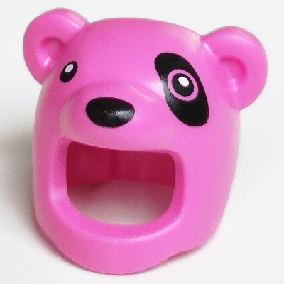 LEGO PART 3557pr0002 Costume / Mask, Bear, Face Opening with Black Eyes ...