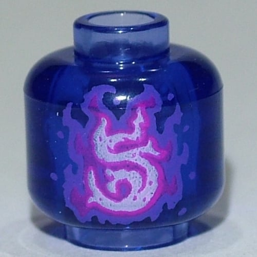 LEGO PART 28621pr3421 Minifig Head Overlord, Dark Pink Eyes, Yellow ...