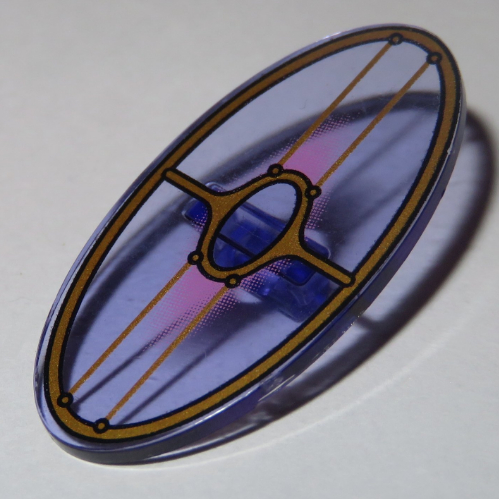 LEGO PART 92747pr0008 Shield Ovoid with Grip and Gungan Patrol Shield ...