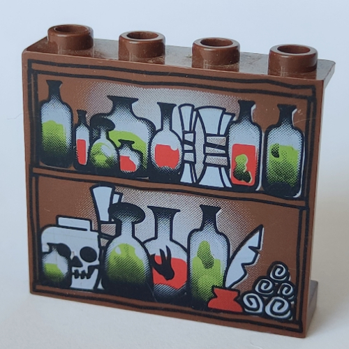 LEGO PART 4215bpr0002 Panel 1 x 4 x 3 with Potions Print | Rebrickable ...