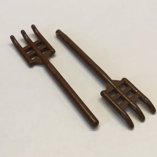 LEGO PART 4496 Equipment Pitchfork / Fork, Rounded End | Rebrickable ...