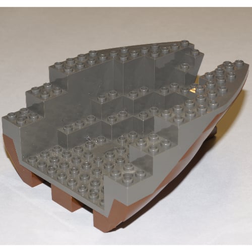 LEGO PART 6053c05 Boat Hull Small Stern 14 x 12 x 5 1/3 with Dark Gray ...