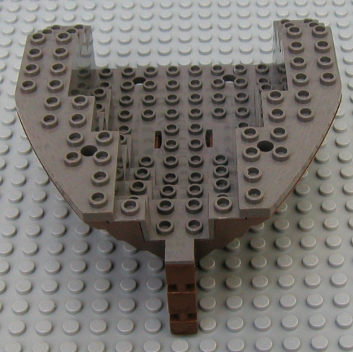 LEGO PART 6053c05 Boat Hull Small Stern 14 x 12 x 5 1/3 with Dark Gray ...