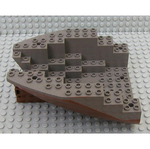 LEGO PART 6053c05 Boat Hull Small Stern 14 x 12 x 5 1/3 with Dark Gray ...