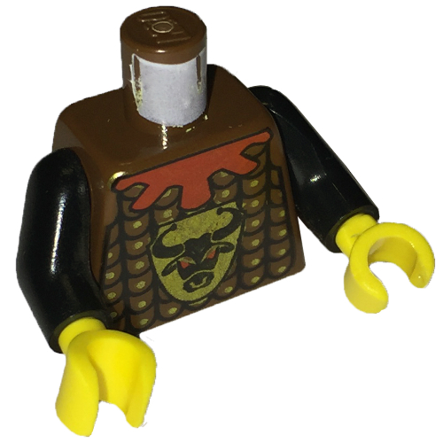LEGO PART 973c03h01pr0137 Torso Armor, Studded with Bull's Head and Red ...