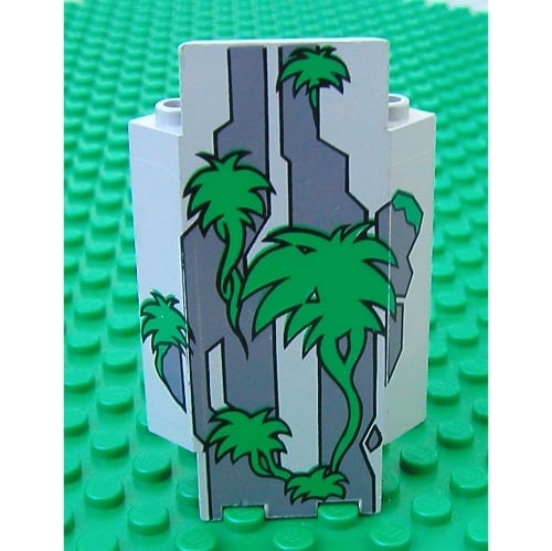 LEGO PART 2345pr0006 Panel 3 x 3 x 6 Corner Wall with Green Vines Print ...