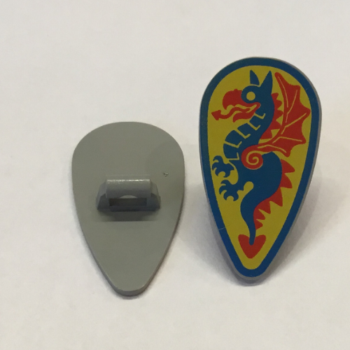 LEGO PART 2586pr0012 Shield Ovoid with Blue Dragon Print | Rebrickable ...