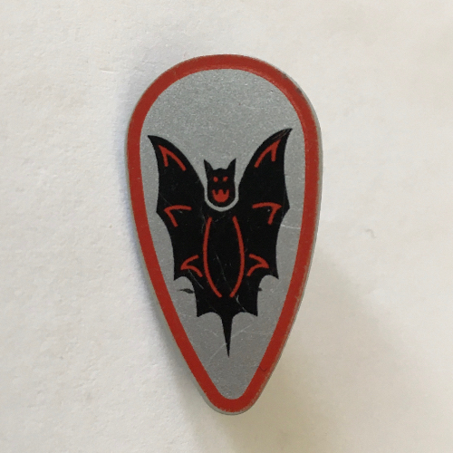 LEGO PART 2586pr0014 Shield Ovoid with Batlord Print | Rebrickable ...