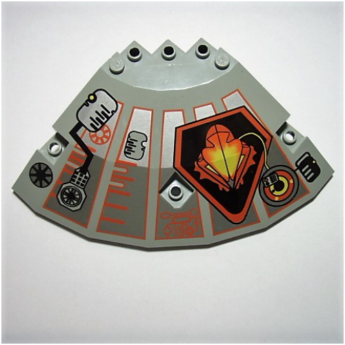 LEGO PART 30117pr0009 Panel 10 x 10 x 2 1/3 Quarter Saucer Top with UFO ...