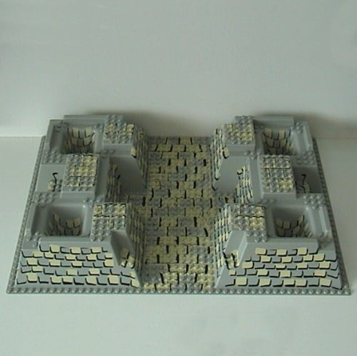 LEGO PART 30271pr0005 Baseplate Raised 32 x 48 x 6 with 4 Corner Pits ...