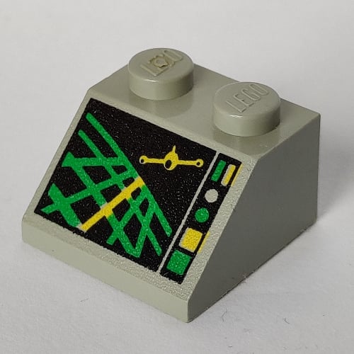 LEGO PART 3039pr9971 Slope 45° 2 x 2 with Horizon Indicator Screen ...