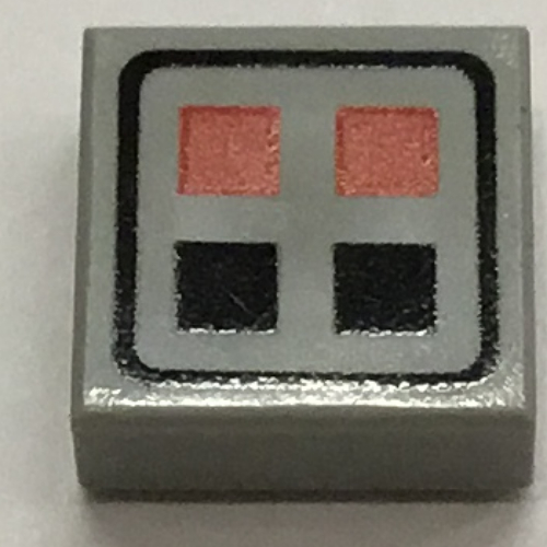 LEGO PART 3070bpr0031 Tile 1 x 1 with Red and Black Buttons Print ...