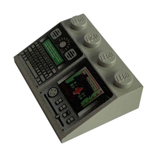 LEGO PART 3297pr0021 Slope 33° 3 x 4 with Surveillance Computer Panel ...