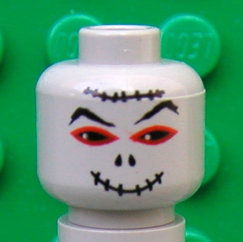 LEGO PART 3626bpr0046 Minifig Head Pharaoh Hotep, Mummy, Eyebrows, Red ...