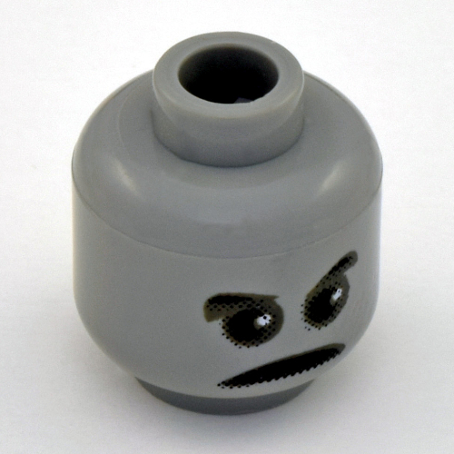 LEGO PART 3626bpr9952 Minifig Head Peeves / Knight, Ghostly Gray Face ...