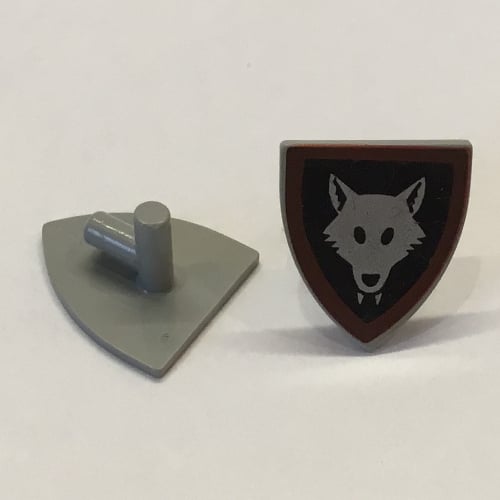 LEGO PART 3846pr0018 Shield Triangular with Wolfpack Print ...