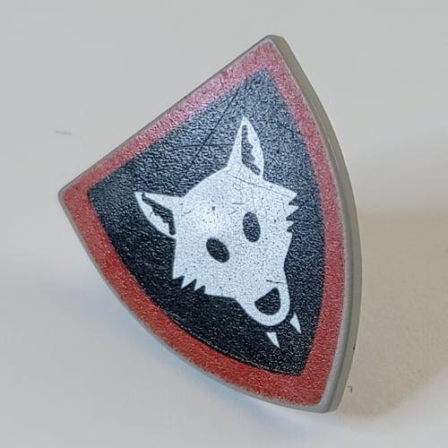 LEGO PART 3846pr0018 Shield Triangular with Wolfpack Print ...
