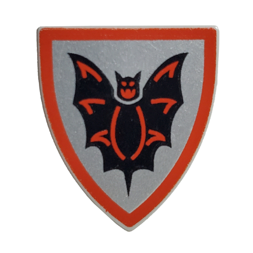 LEGO PART 3846pr0021 Shield Triangular with Batlord Print | Rebrickable ...