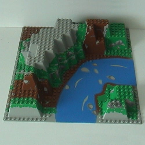 LEGO PART 6024pr0005 Baseplate Raised 32 x 32 Canyon with Brown and ...