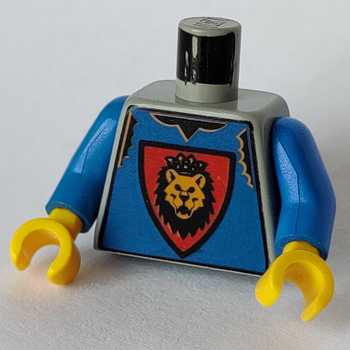 LEGO PART 973c28h01pr0118 Torso Vest, Shield and Lion Head Print, Blue ...