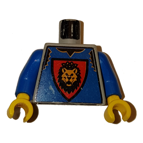 LEGO PART 973c28h01pr0118 Torso Vest, Shield and Lion Head Print, Blue ...