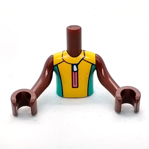 LEGO PART 11408c06pr0005 Minidoll Torso Boy with Reddish Brown Arms and ...