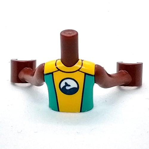 LEGO PART 11408c06pr0005 Minidoll Torso Boy with Reddish Brown Arms and ...