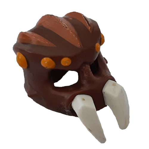 LEGO PART 15464pr0001 Mask Spider with 6 Orange Eye Spots, Dark Orange ...