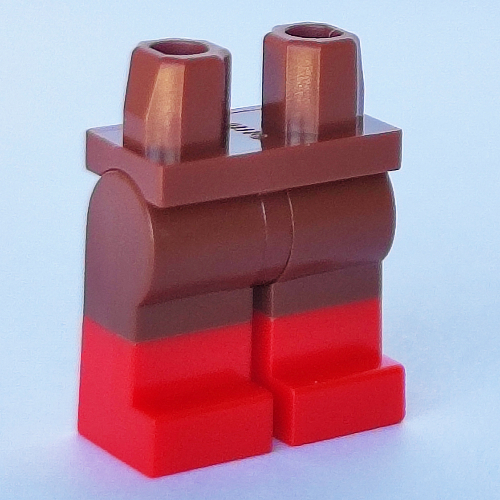 LEGO PART 970c19pat22 Hips with Reddish Brown Legs and Red Boots ...