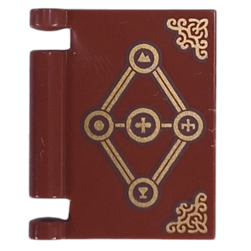 LEGO PART 24093pr0046 Book Cover with Gold Decorations print (Spell ...