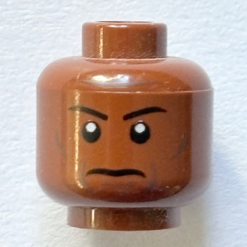 LEGO PART 3626bpr0650 Minifig Head Mace Windu / Seso, Grim Face with ...