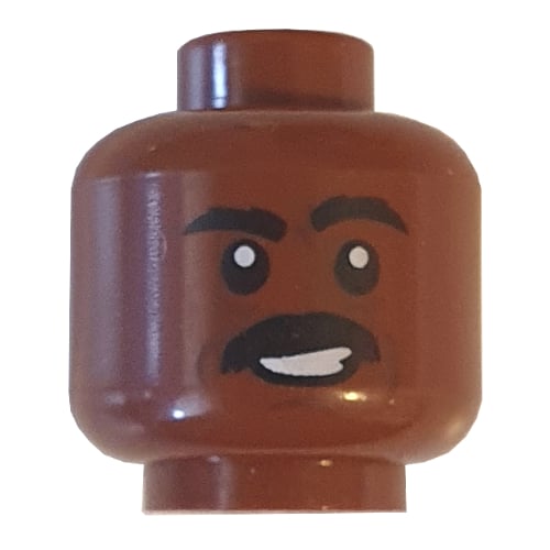 LEGO PART 3626cpr3285 Minifig Head Greef Karga, Moustache, Angry/Open ...