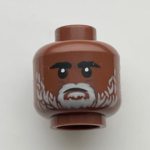LEGO PART 3626cpr3500 Minifig Head Greef Karga, Low Eyebrows, Light ...