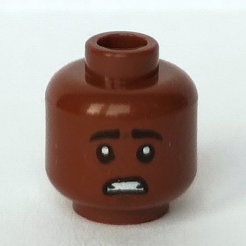 LEGO PART 3626cpr3573 Minifig Head Darius, Smile / Scared with Raised ...