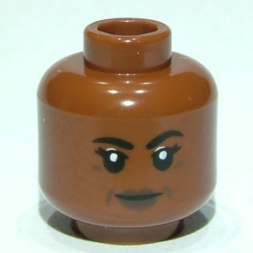 LEGO PART 3626cpr3906 Minifig Head Vice Admiral Sloane, Eyelashes, Dark ...