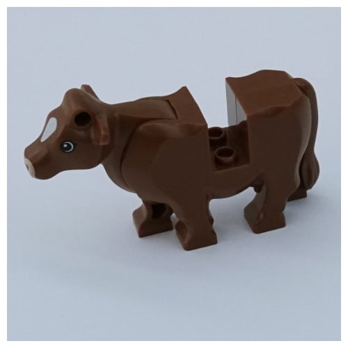 LEGO PART 64452pr0001 Animal, Cow with Pink Muzzle and White Spot on ...