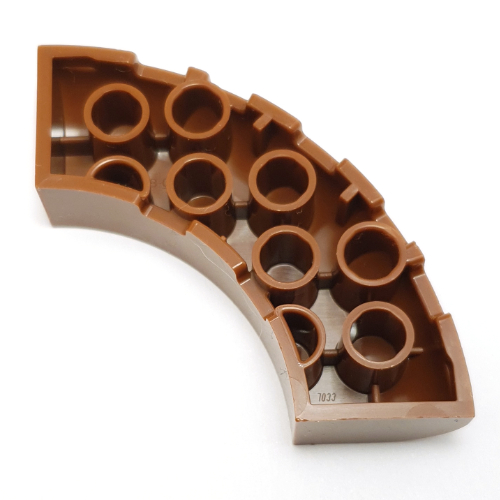 LEGO PART 7033 Brick Round Corner 5 x 5 x 1 Curved, Bottom Cut Outs, No ...