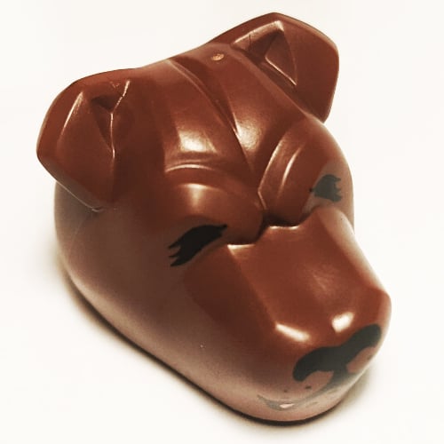 LEGO PART 78536pr0003 Animal Body Part, Dog Head with Closed Eyes Print ...