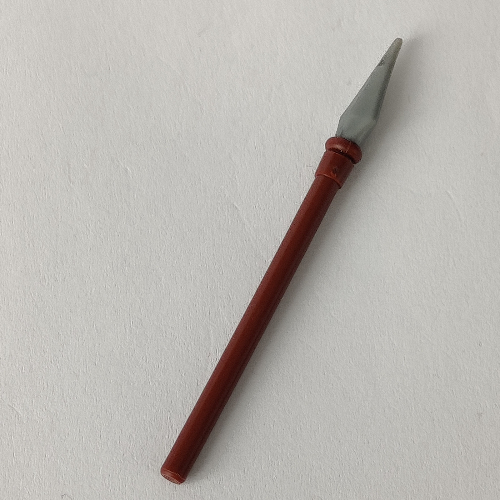 LEGO PART 90391pr0003 Weapon Pike / Spear Elaborate with Flat Silver ...