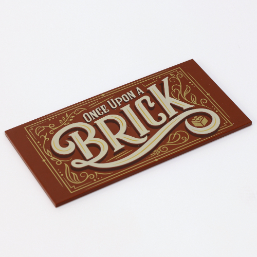 LEGO PART 90498pr0003 Tile 8 x 16 with Bottom Tubes with "Once Upon a ...