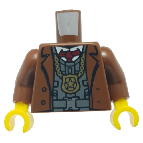 LEGO PART 973c19h01pr0001 Torso Jacket, Open over Armored Vest, Gold ...