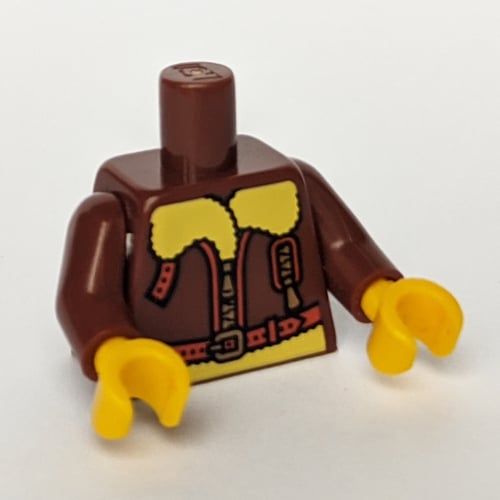 LEGO PART 973c19h01pr1712 Torso Bomber Jacket with Light Yellow Collar ...