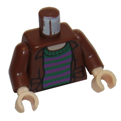 LEGO PART 973c19h02pr0315 Torso Shirt, Open over Striped Sweater Print ...