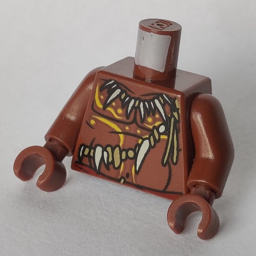 LEGO PART 973c19h19pr1790 Torso Bare Chest with Bone Necklace and Body ...