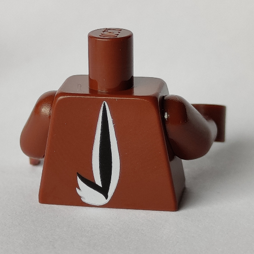 LEGO PART 973c19h19pr4491 Torso Tan Fur Print, Reddish Brown Arms and ...