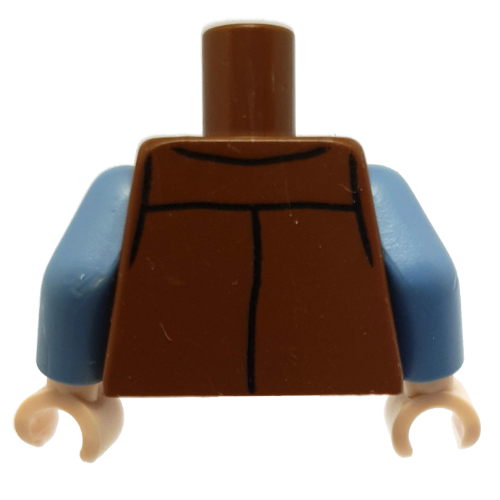 LEGO PART 973c24h02pr4277 Torso Vest Jacket, Sand Blue Shirt, Pockets ...