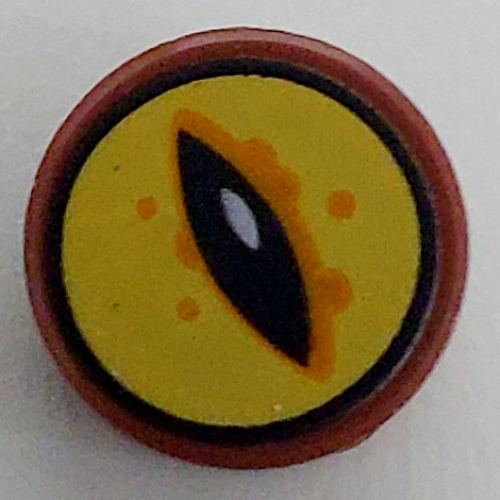 LEGO PART 98138pr0058 Tile Round 1 x 1 with Eye Print | Rebrickable ...